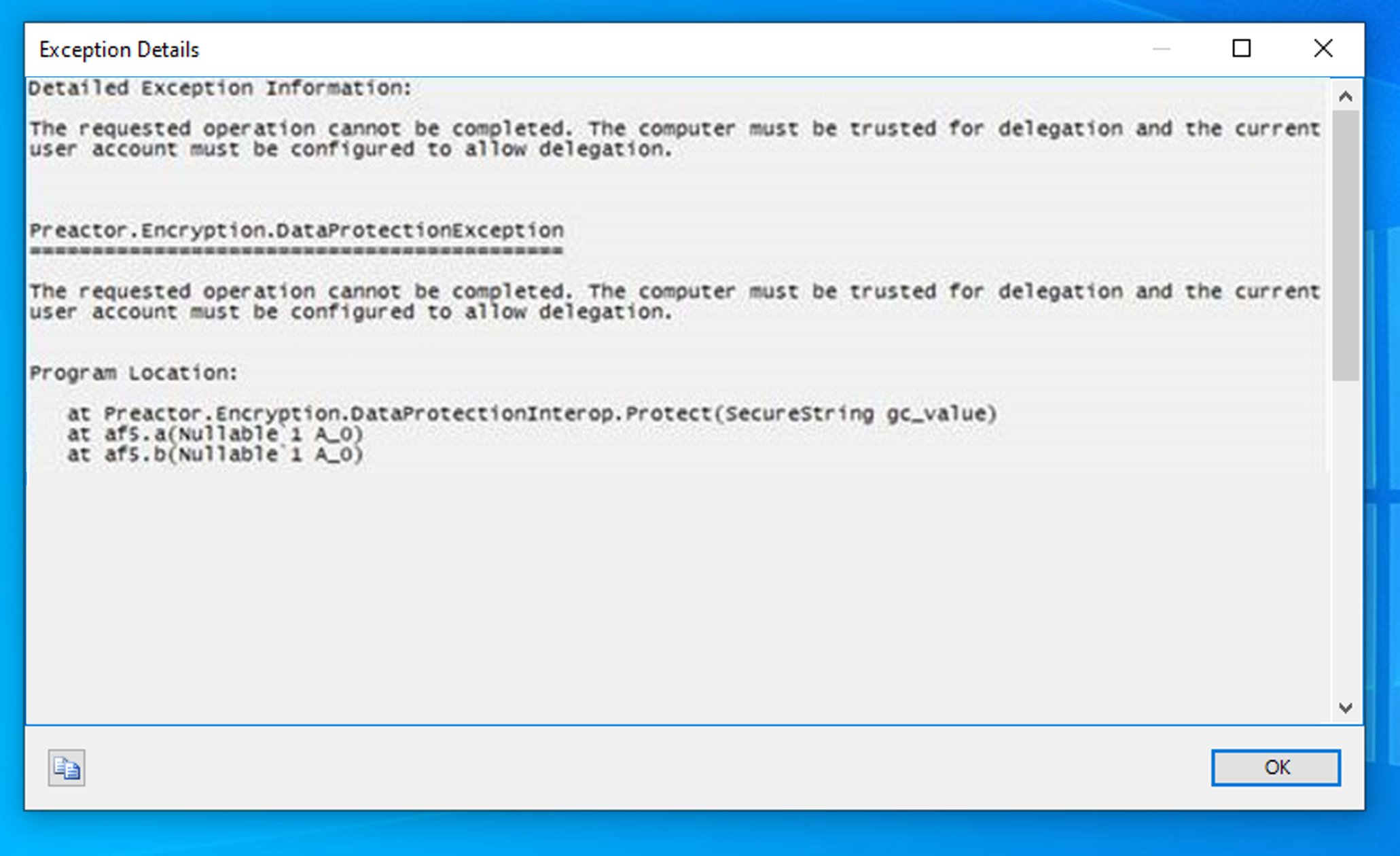 Account Delegation issue.
