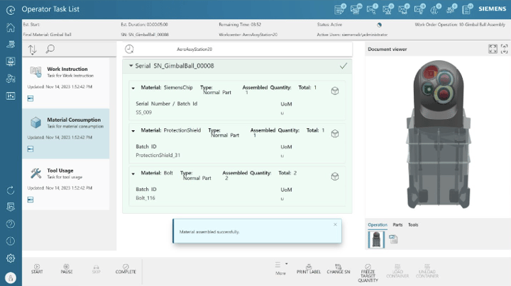 Opcenter Execution - Free Demo